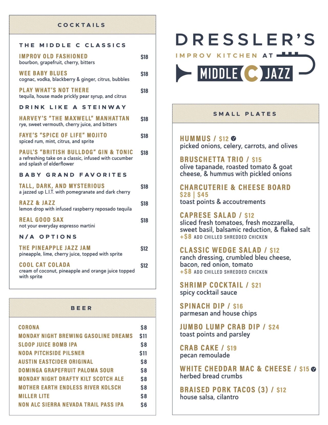 Food + Drinks - Middle C Jazz